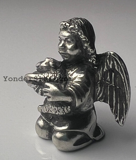 Angel with Lamb Danforth Pewter Nativity Vermont USA - Yonder Star ...