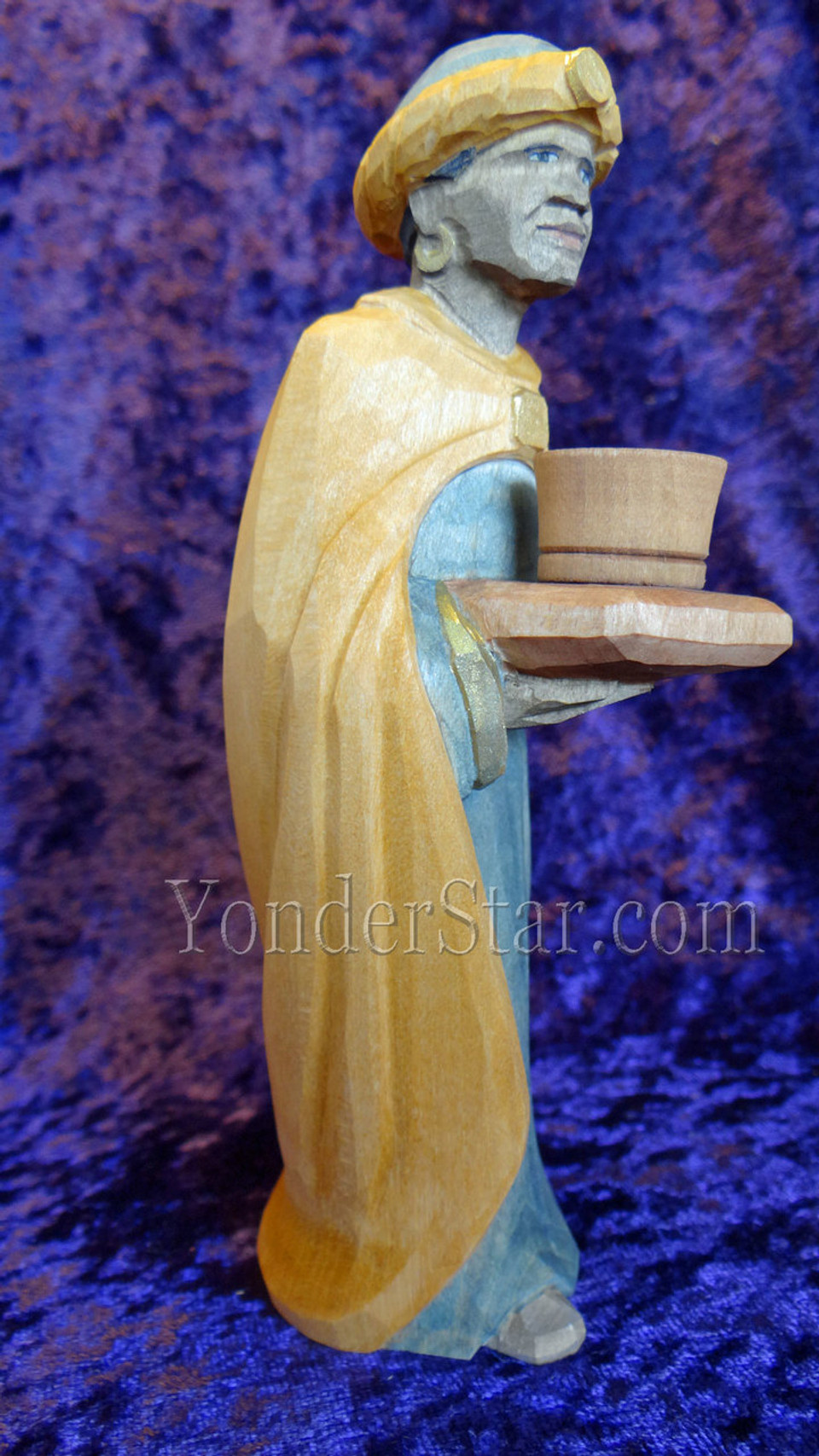 Wiseman Kaspar - Huggler Nativity Woodcarving - Yonder Star Christmas ...