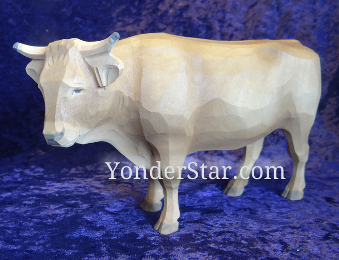 Standing Ox Facing Left - Huggler Nativity Woodcarving - Yonder Star ...