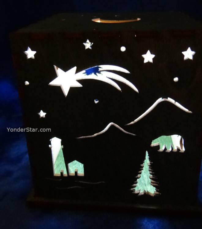 Lighted Luminary Nativity Scene - Hand Made in Maine | Yonder Star ...