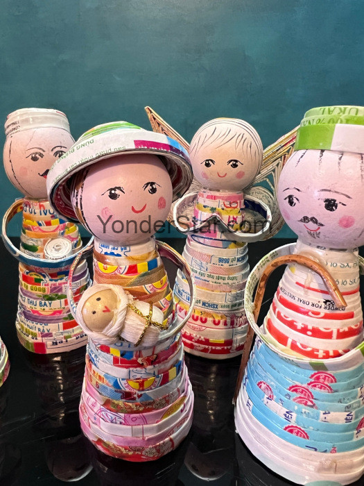 Sari Recycled Fabric Nativity Scene from Bangladesh - Yonder Star ...