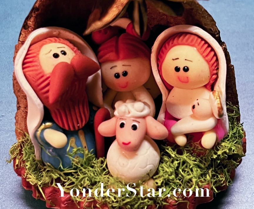 Recycled Glass Nativity Scene from Ecuador - Yonder Star Christmas Shop LLC
