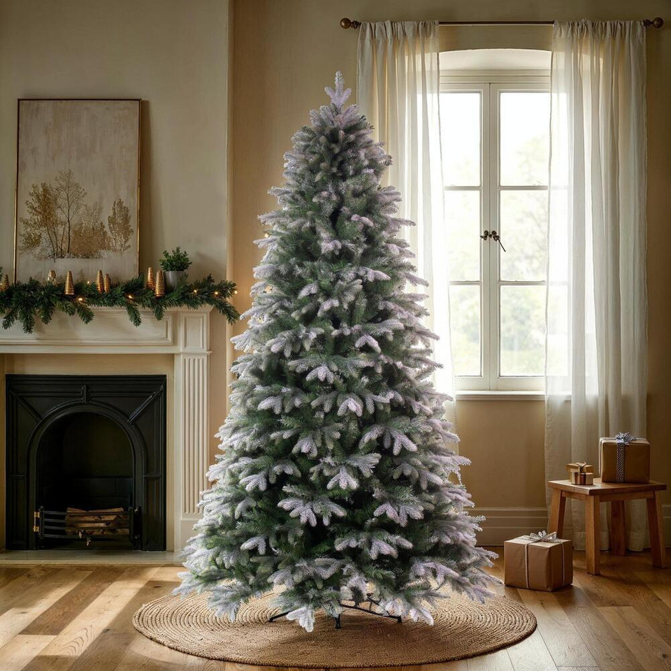 Frosted Douglas Fir Artificial Christmas Tree Vickerman - Yonder Star ...