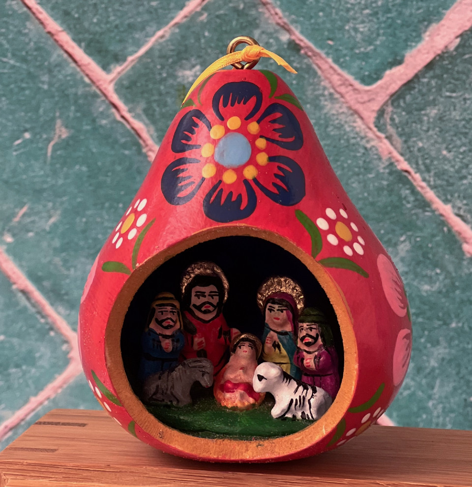 Colorful Painted Gourd Nativity Scene - Fair Trade Peru - Yonder Star ...