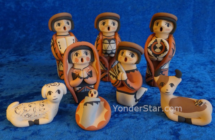 Native American Nativity Sets from Jemez Pueblo - Yonder Star Christmas ...