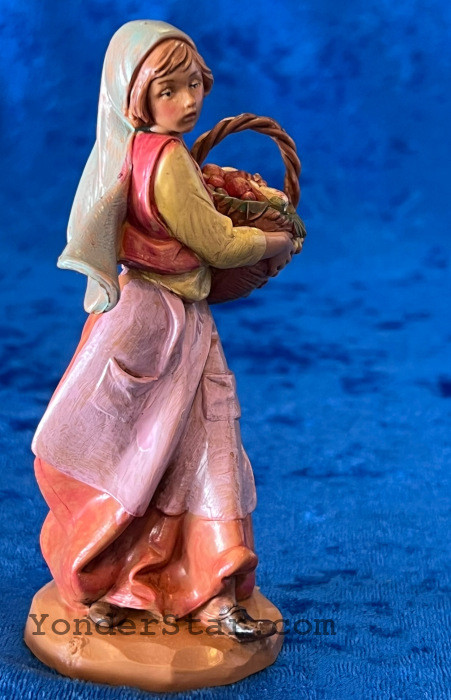 Rachel - 5" Fontanini Nativity Woman w Fruit Basket 52547 - Yonder Star ...