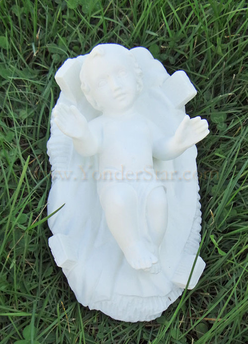 Outdoor Nativity Scene Baby Jesus in Crib - Yonder Star Christmas Shop LLC