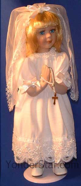 First Holy Communion Doll Blonde - Yonder Star Christmas Shop LLC