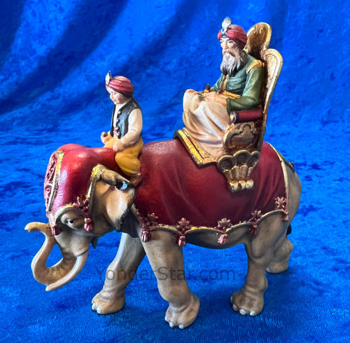 Wiseman Balthasar and Driver on Elephant LEPI Reindl Nativity - Yonder ...