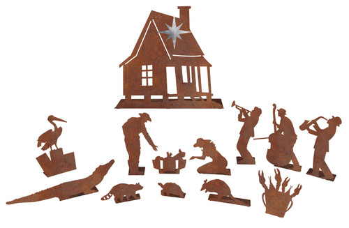 Cajun Nativity Scene Made in Texas - Yonder Star Christmas Shop LLC