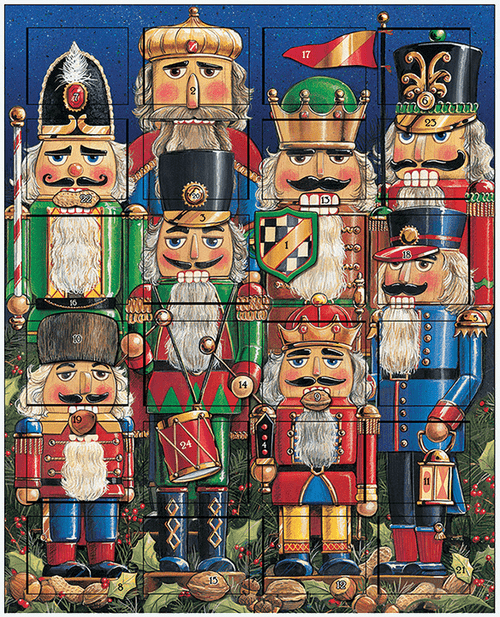 Christmas Nutcrackers Heirloom Wooden Advent Calendar - Yonder Star ...