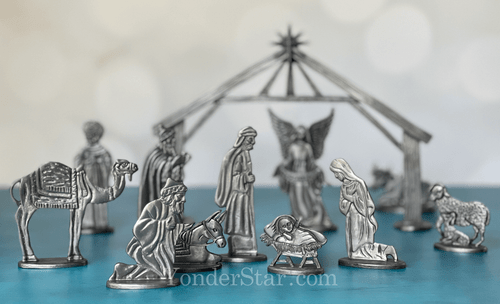 Pewter Nativity Scene Made in El Salvador - Yonder Star Christmas Shop LLC