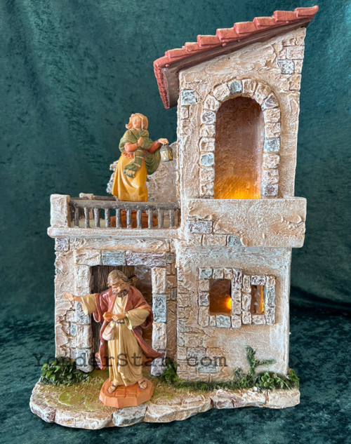 Lighted Inn and Innkeepers - 5" Fontanini Nativity Village Scene ...