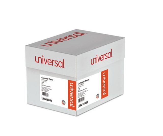 Green Bar Computer Paper, 14 7/8 x 11, 20 Lbs 3/4" 2600/case