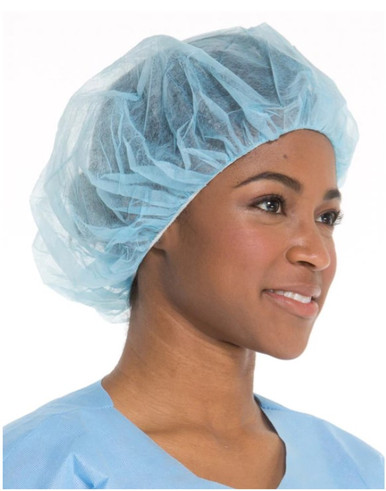 24" Blue Bouffants 1000/case Disposable Bulk