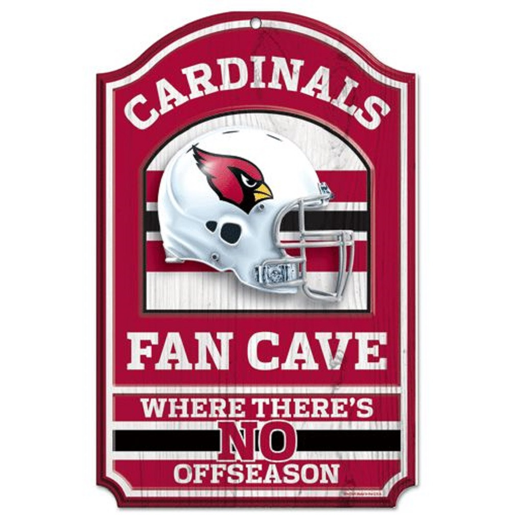 Arizona Cardinals Wood Sign - 11"x17" Fan Cave Design - Sports Fan Shop