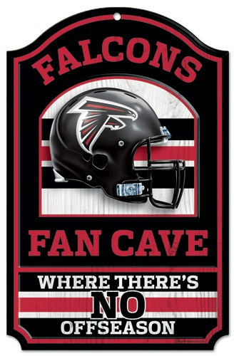 Atlanta Falcons Wood Sign - 11"x17" Fan Cave Design - Sports Fan Shop