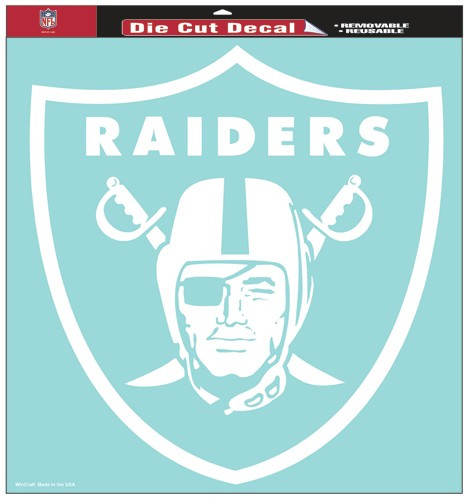 Las Vegas Raiders Decal 8x8 Die Cut White - Sports Fan Shop