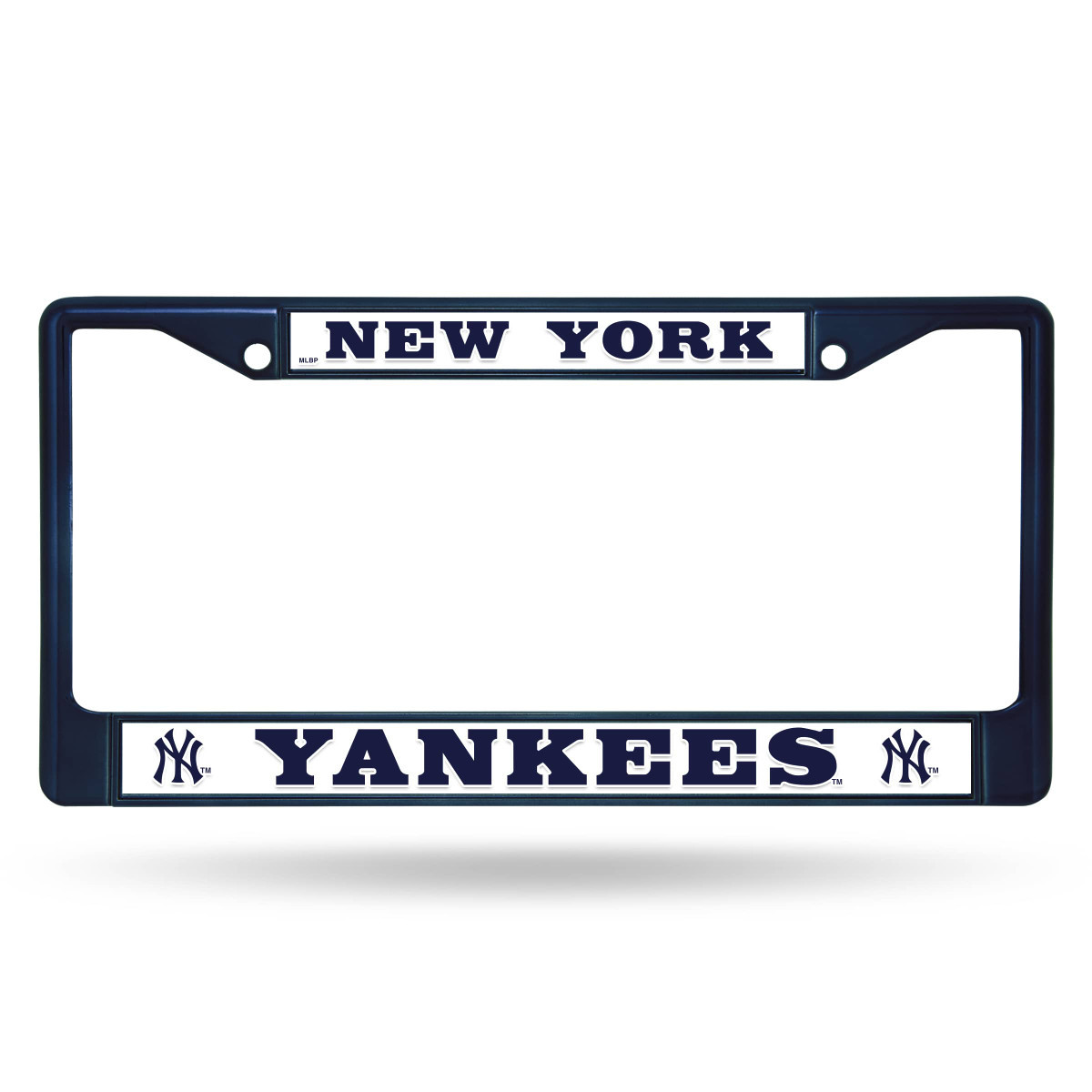 New York Yankees License Plate Frame Metal Navy - Sports Fan Shop
