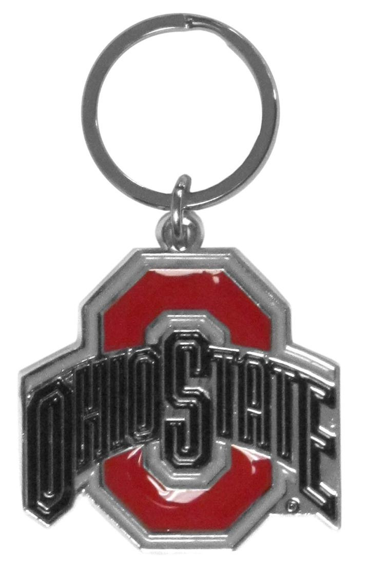 Ohio State Buckeyes Chrome Logo Cut Keychain - Sports Fan Shop