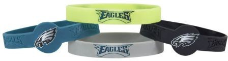 Philadelphia Eagles Bracelets 4 Pack Silicone - Sports Fan Shop