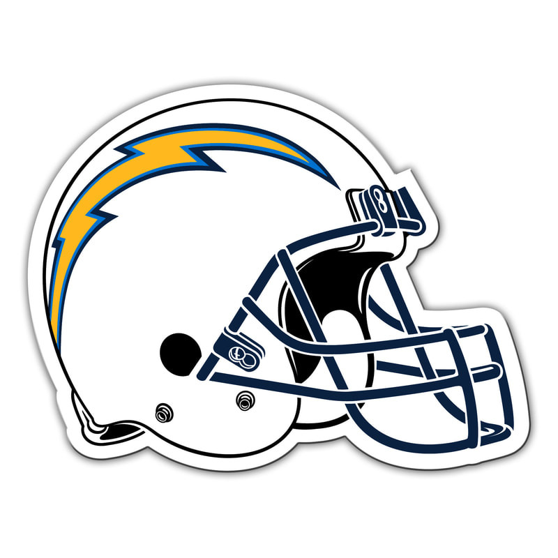 Los Angeles Chargers Magnet Car Style 12 Inch Helmet Design CO - Sports ...