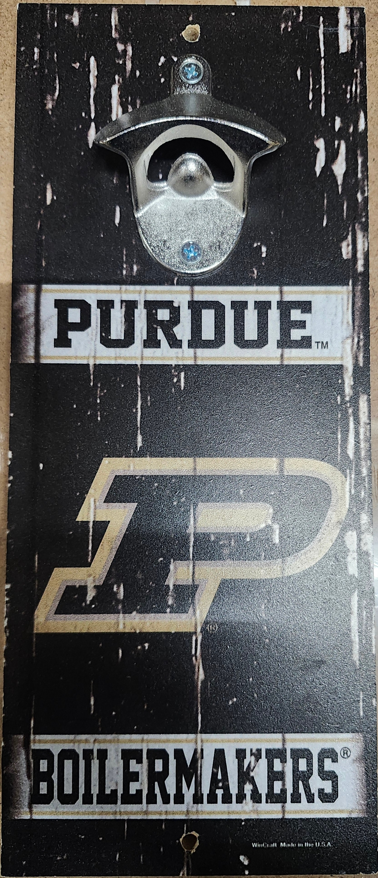 Purdue Boilermakers Sign Wood 5x11 Bottle Opener Alternate - Sports Fan ...