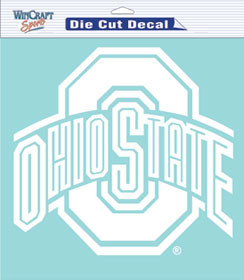 Ohio State Buckeyes Decal 8x8 Die Cut White - Sports Fan Shop