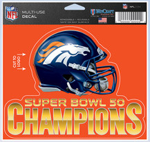 Denver Broncos 5x6 Color Ultra Decal Super Bowl 50 Champion - Sports ...