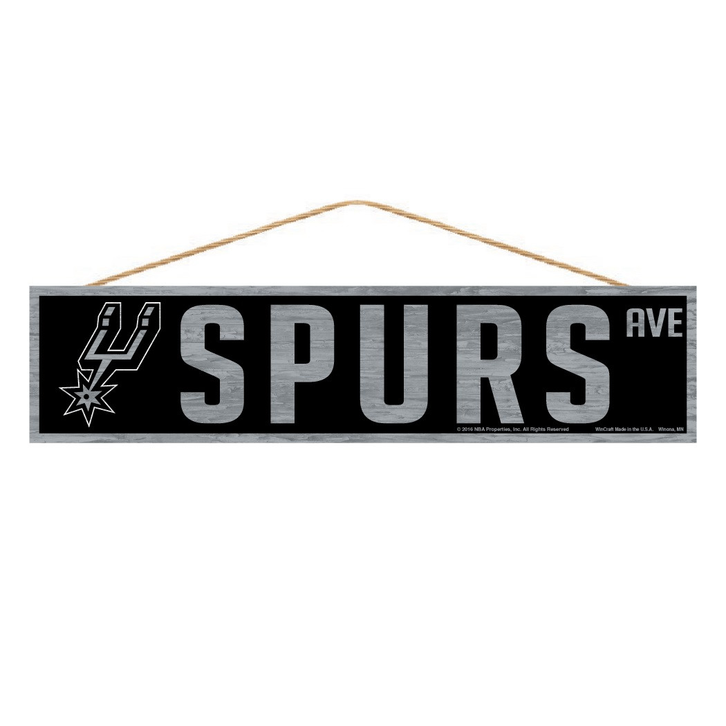 San Antonio Spurs Sign 4x17 Wood Avenue Design - Sports Fan Shop