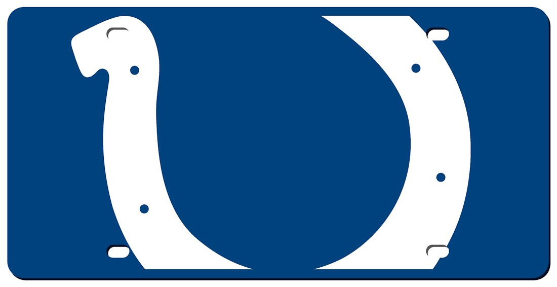 Indianapolis Colts License Plate Acrylic Mega Style - Sports Fan Shop