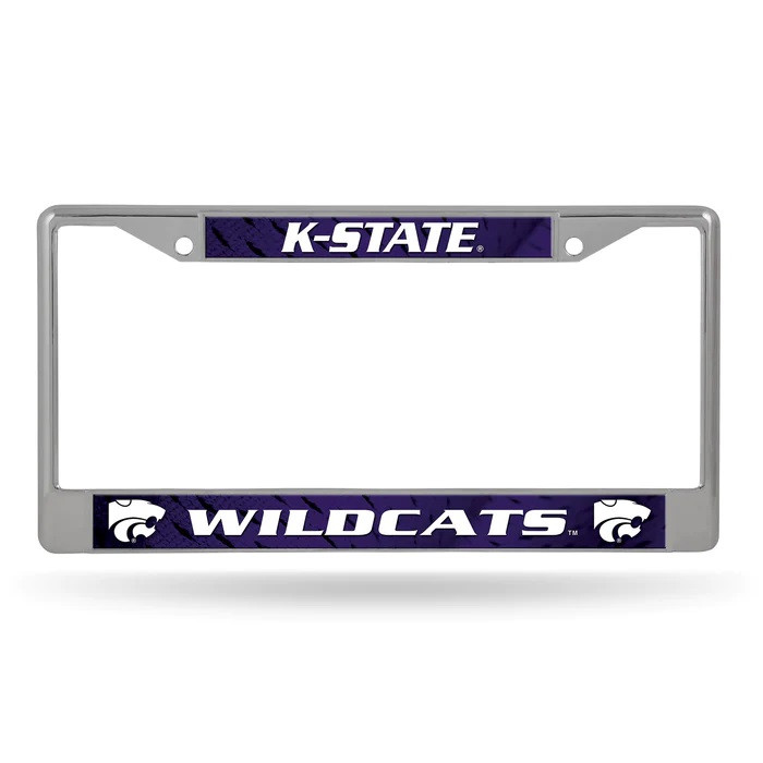 Kansas State Wildcats License Plate Frame Chrome - Sports Fan Shop