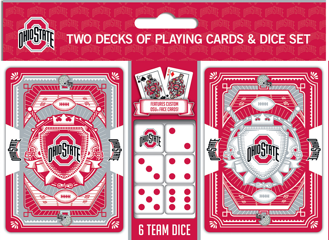 Ohio State Buckeyes Playing Cards and Dice Set - Sports Fan Shop