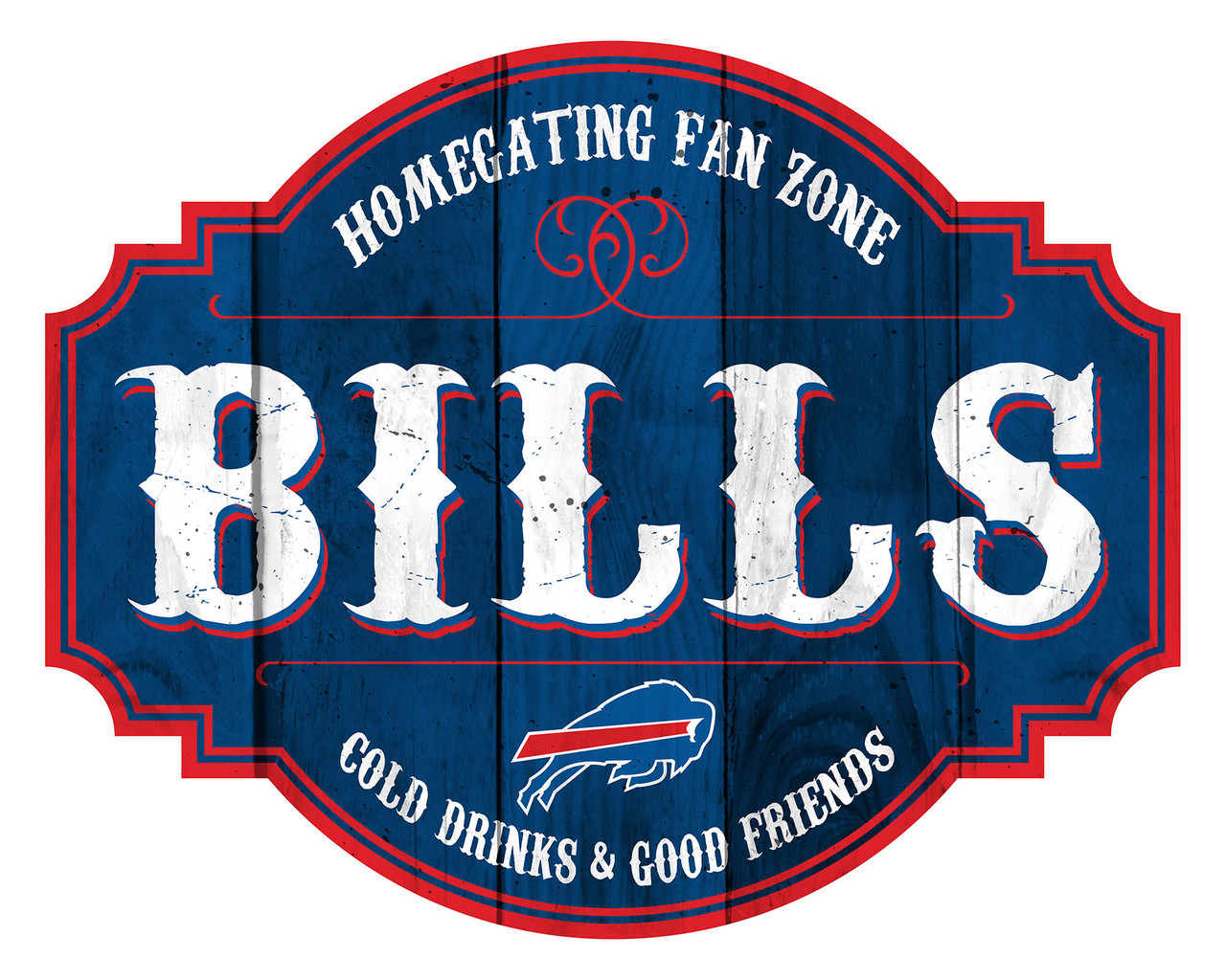 Buffalo Bills Sign Wood 12 Inch Homegating Tavern - Sports Fan Shop