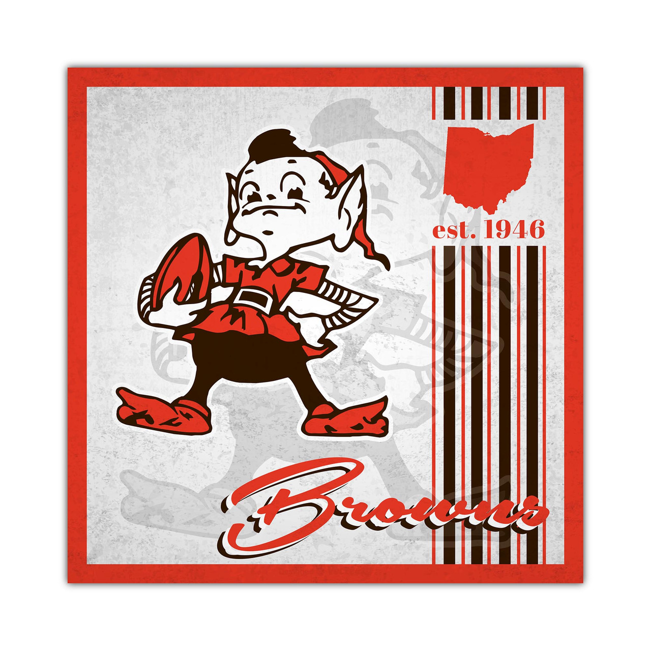 Cleveland Browns Sign Wood 10x10 Album Design - Sports Fan Shop