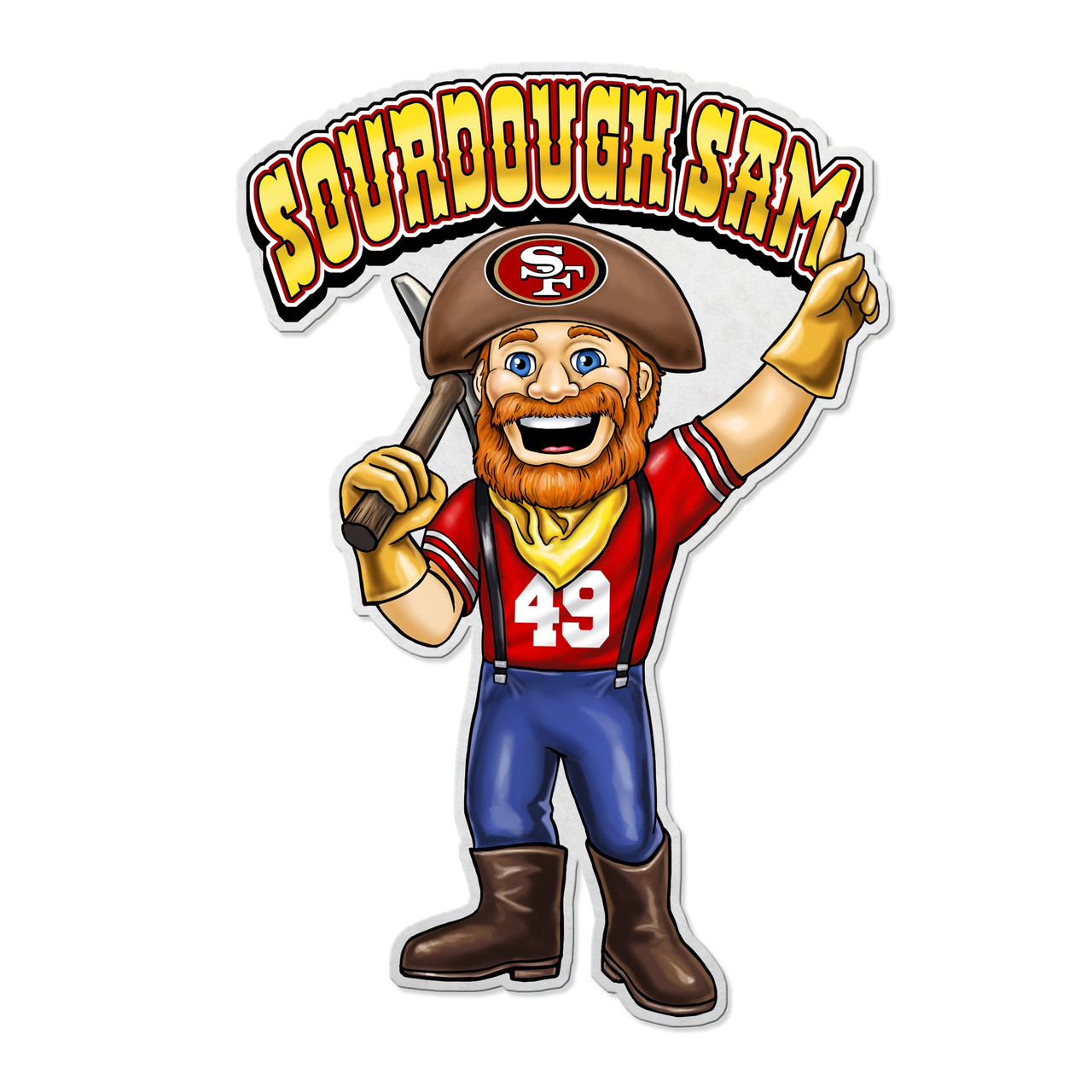 San Francisco 49ers Pennant Shape Cut Mascot Design - Sports Fan Shop