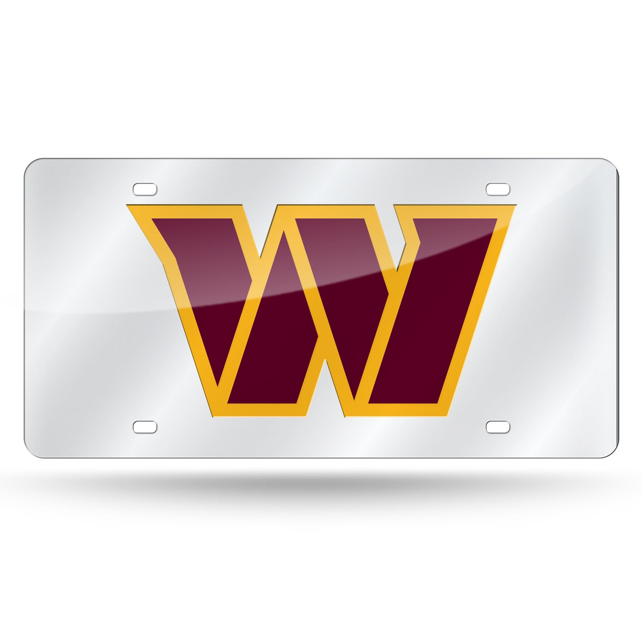Washington Commanders License Plate Laser Cut Silver - Sports Fan Shop