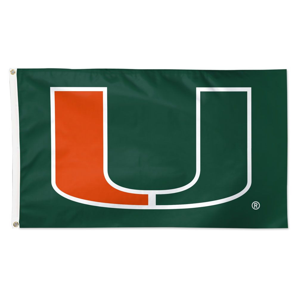 Miami Hurricanes Flag 3x5 Team - Sports Fan Shop