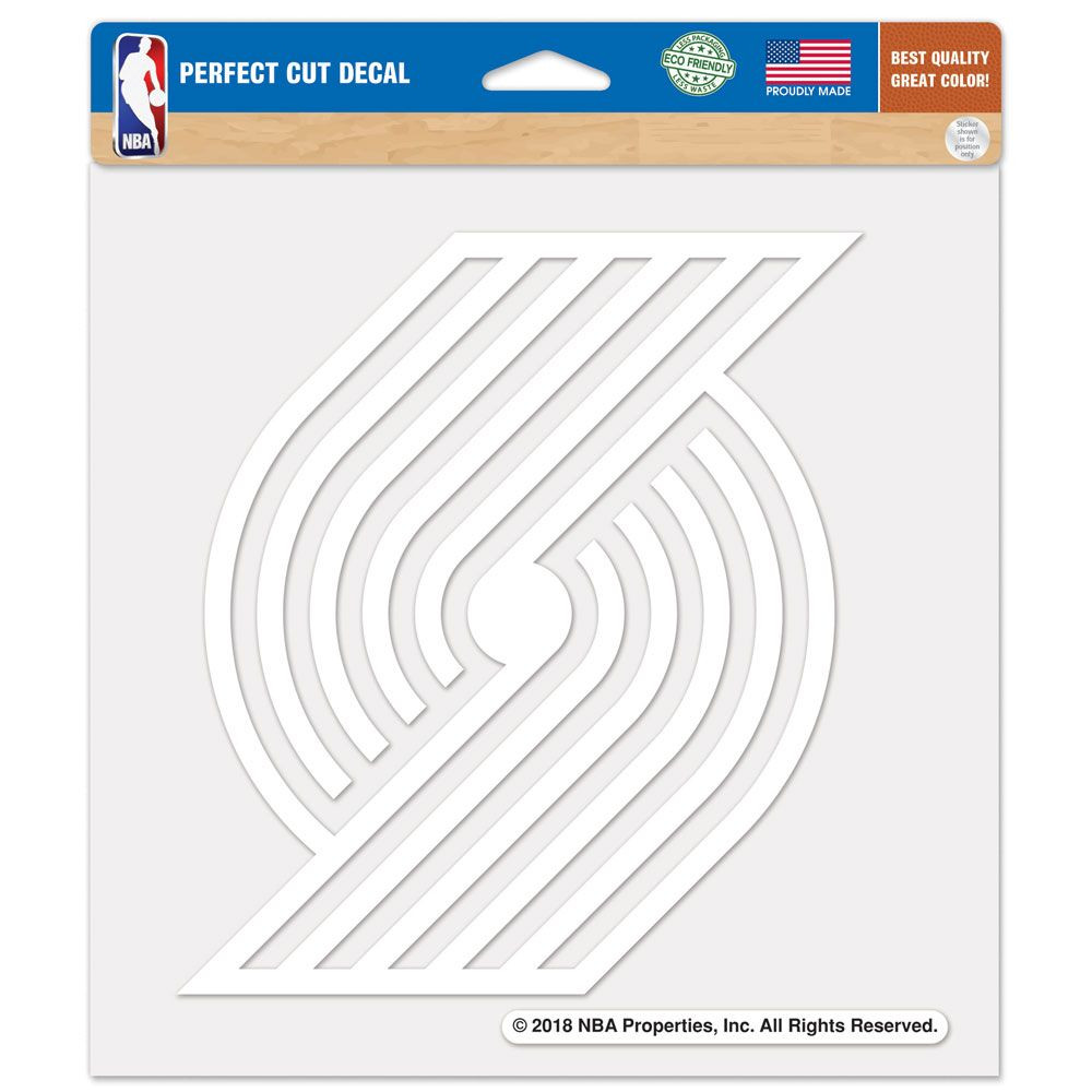Portland Trail Blazers Decal 8x8 Perfect Cut White - Sports Fan Shop