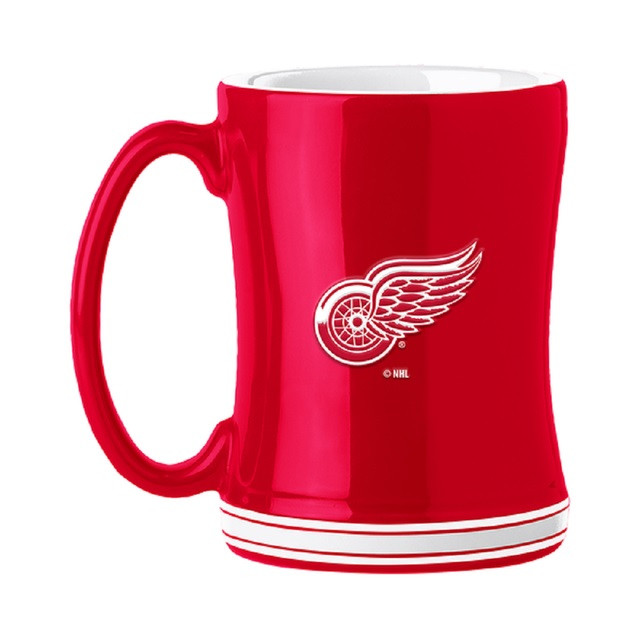 Detroit Red Wings Coffee Mug 14oz Sculpted Relief Team Color - Sports ...