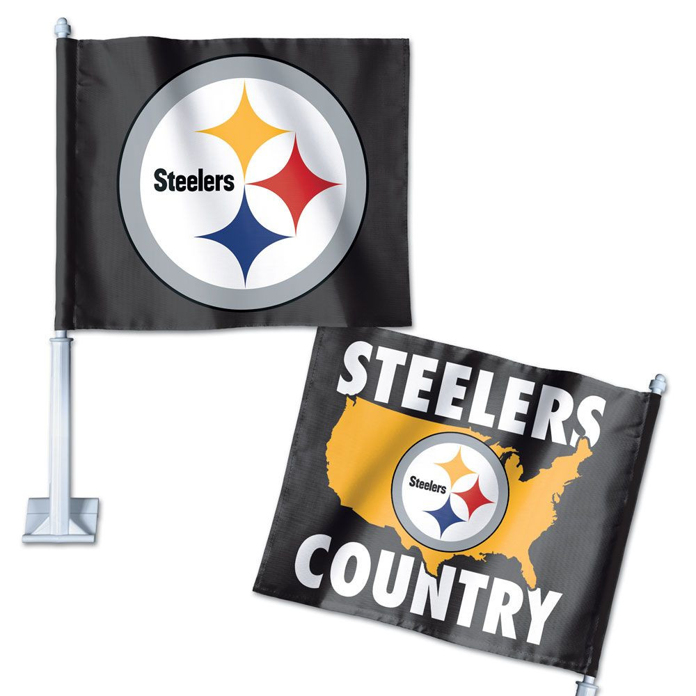 Pittsburgh Steelers Flag Car Slogan - Sports Fan Shop