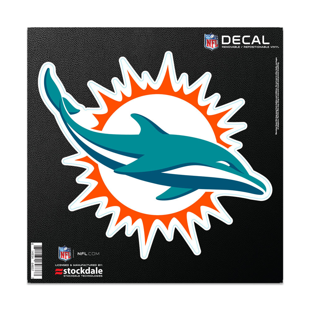 Miami Dolphins Decal 6x6 All Surface Logo - Sports Fan Shop