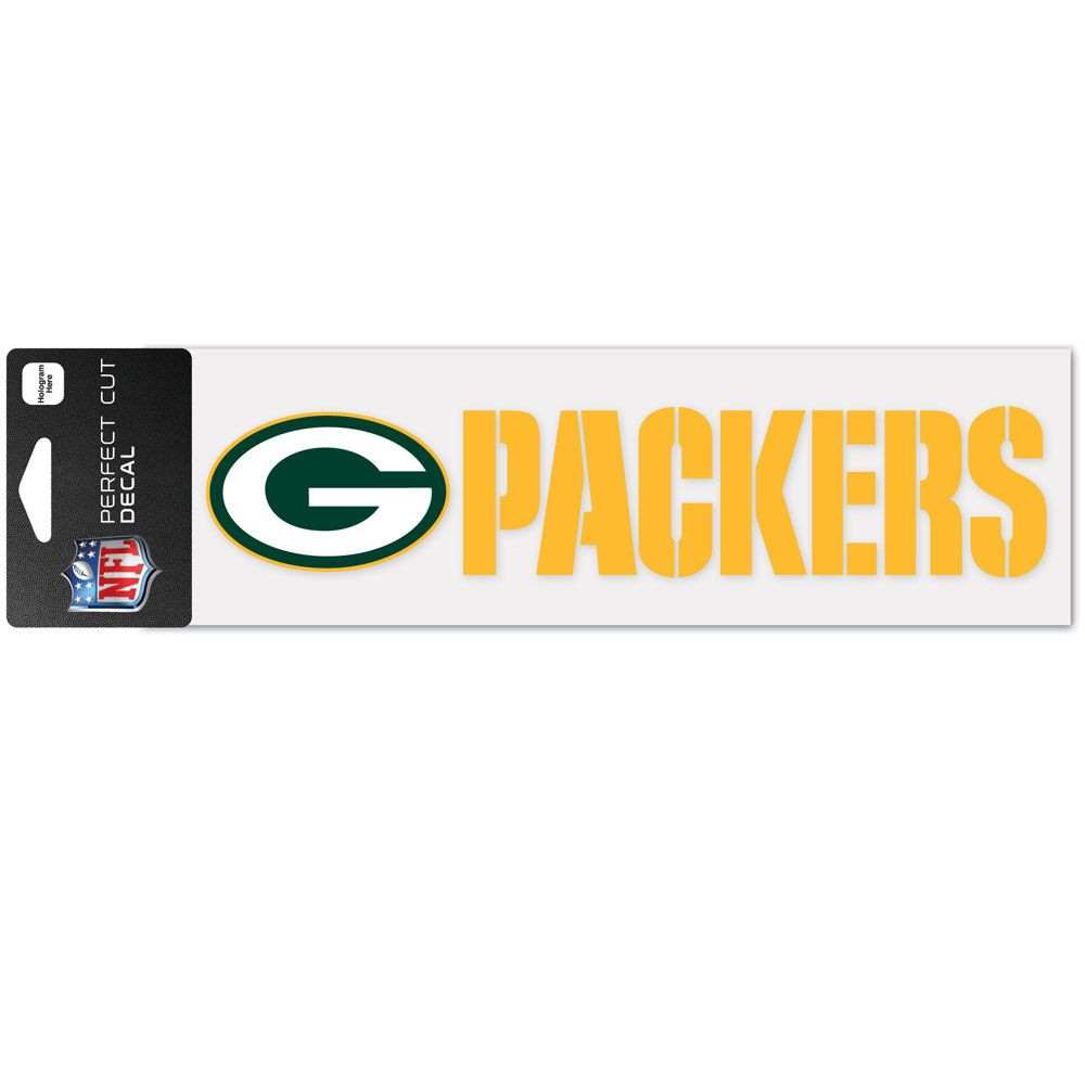 Green Bay Packers Decal 3x10 Perfect Cut Wordmark Color - Sports Fan Shop