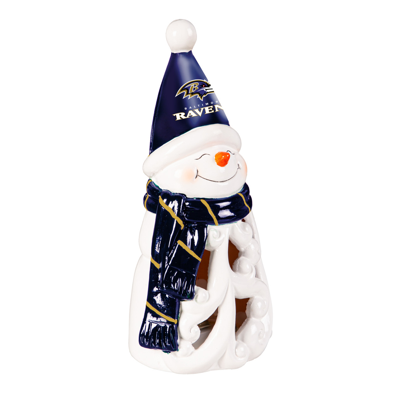 Baltimore Ravens Statue 8 Inch LED Snowman - Sports Fan Shop