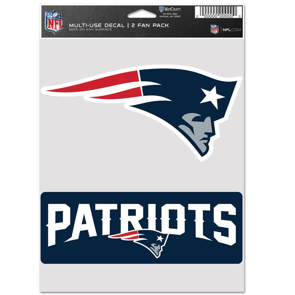 New England Patriots Decal Multi Use Fan 2 Pack - Sports Fan Shop