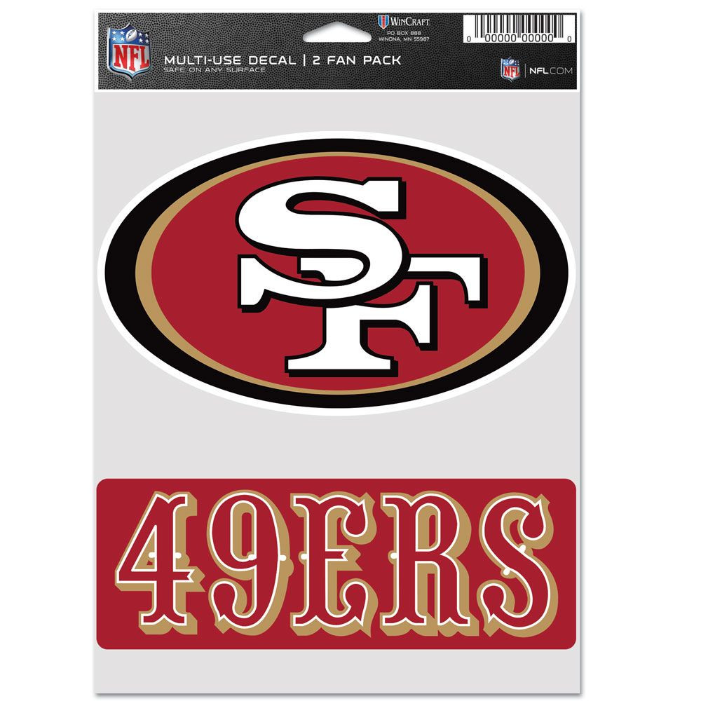 San Francisco 49ers Decal Multi Use Fan 2 Pack - Sports Fan Shop