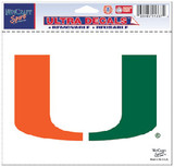 Miami Hurricanes Decal 5x6 Ultra Color - Sports Fan Shop