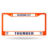 Oklahoma City Thunder License Plate Frame Metal Orange - Sports Fan Shop