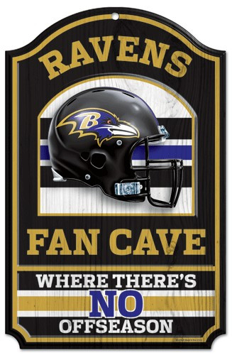 Baltimore Ravens Wood Sign - 11"x17" Fan Cave Design - Sports Fan Shop