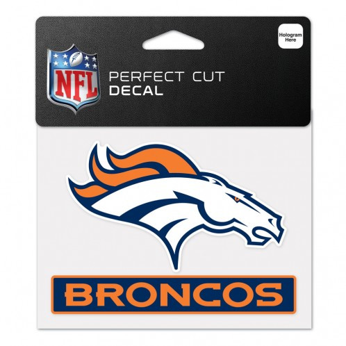 Denver Broncos Decal 4.5x5.75 Perfect Cut Color - Sports Fan Shop